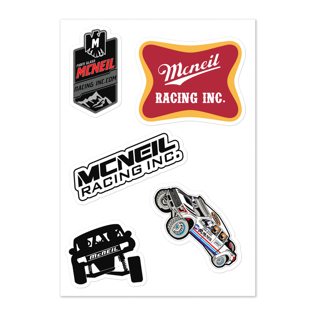 Sticker sheet – McNeil Racing Inc